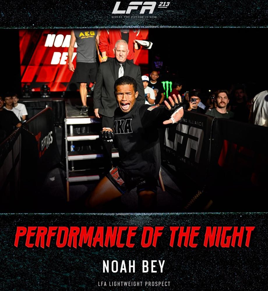 【LFA】ベイノア覚醒「これが僕の“喧嘩祭り”です！」北米2戦目でマヌーフをTKOで「パフォーマンス・オブ・ザ・ナイト」受賞 - ゴング格闘技